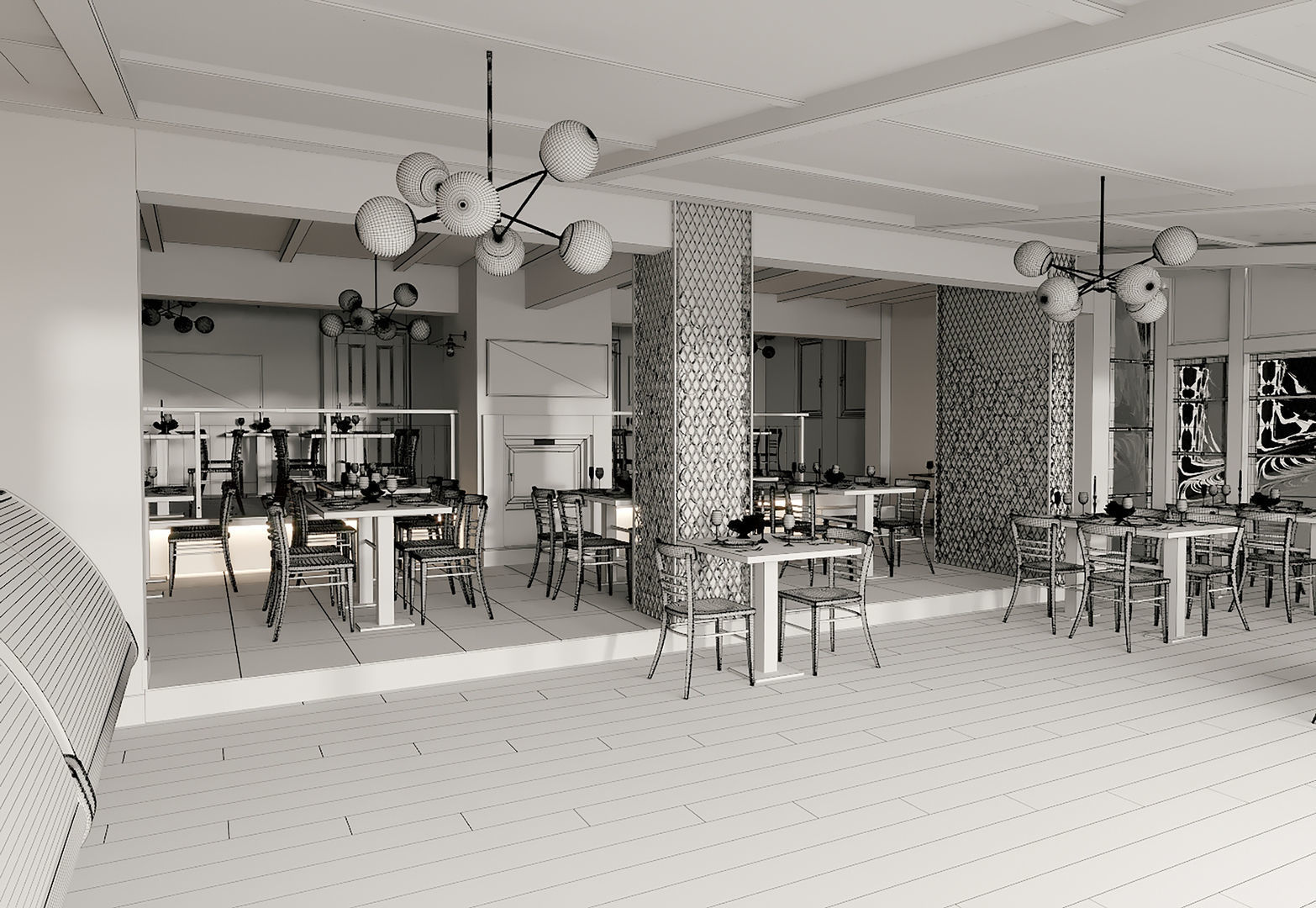 Restaurant Scene 01 3d Model 3d Model Cgtrader