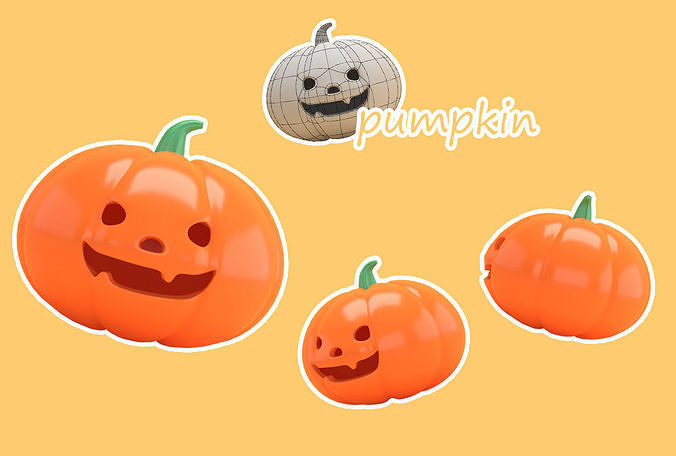 pumpkin 3d model halloween 3D model | CGTrader
