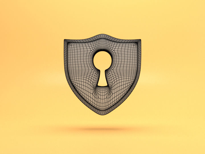 Shield 3d Model Blue Color 3d Model Cgtrader