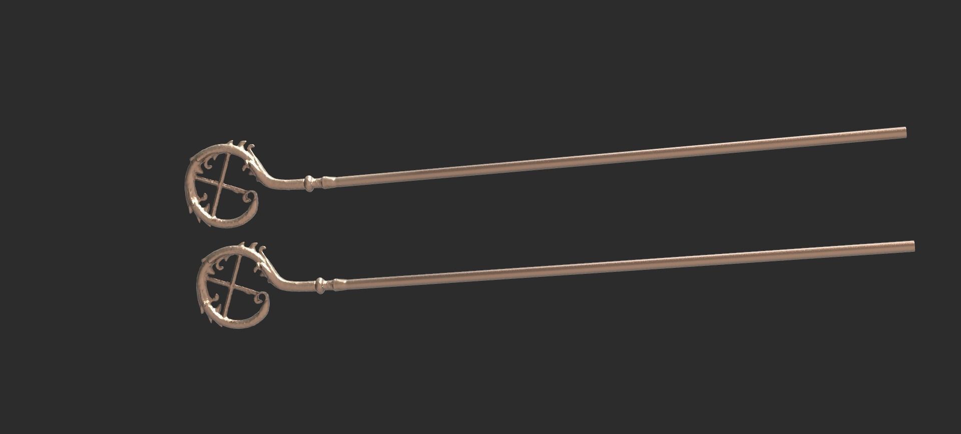 Druid Shaman Staff low res 3D model | CGTrader