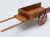 Horse cart wooden cart 3d model 3D model | CGTrader