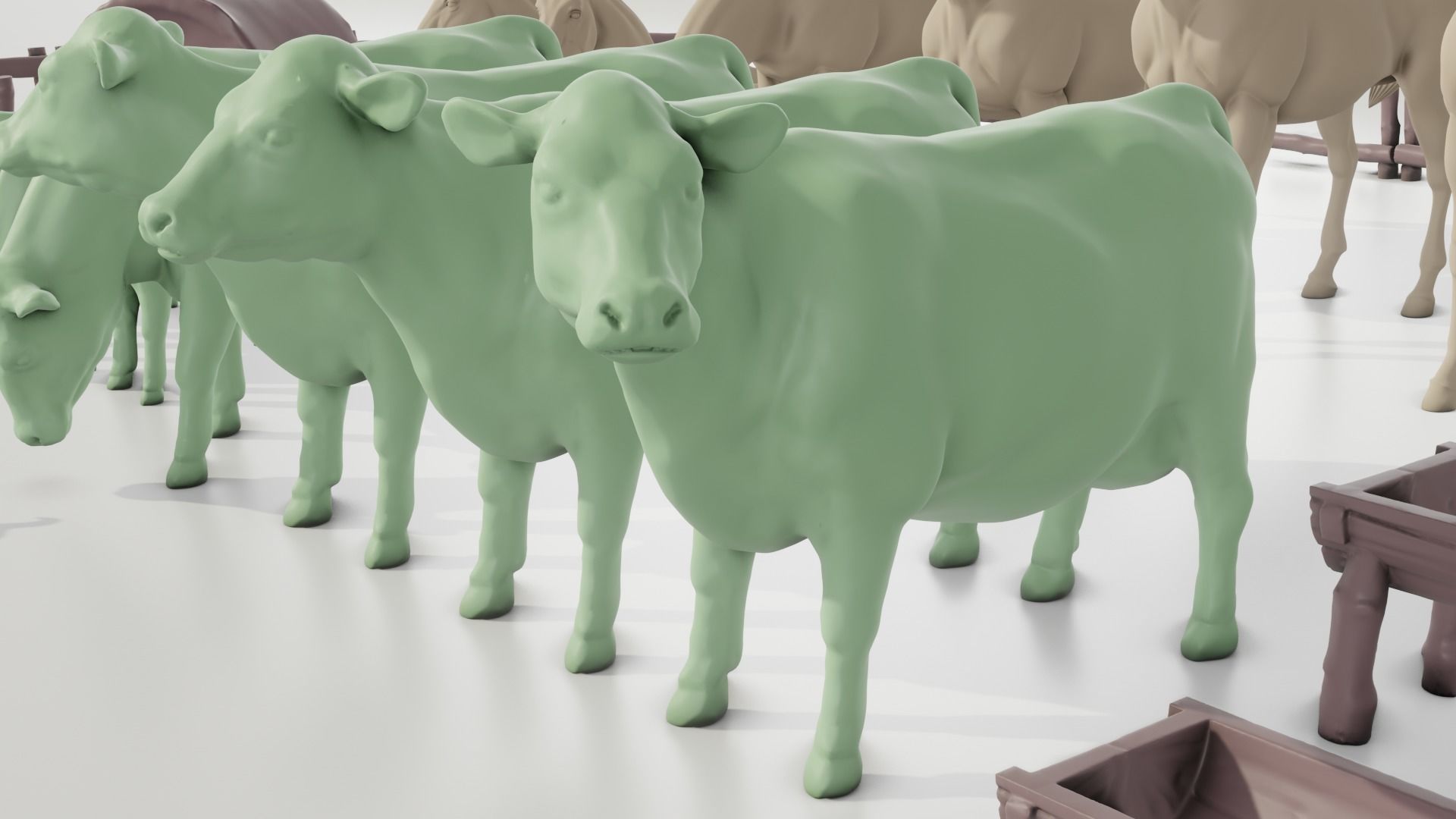 Livestock Farm Animals Diorama Pack 3D model 3D printable | CGTrader