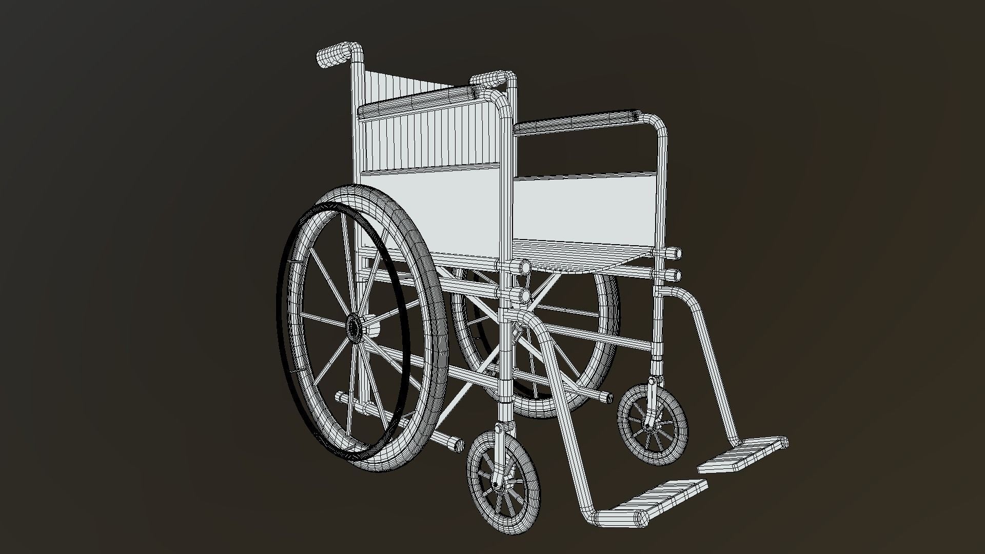 WhellChair wheelchair free 3D model | CGTrader