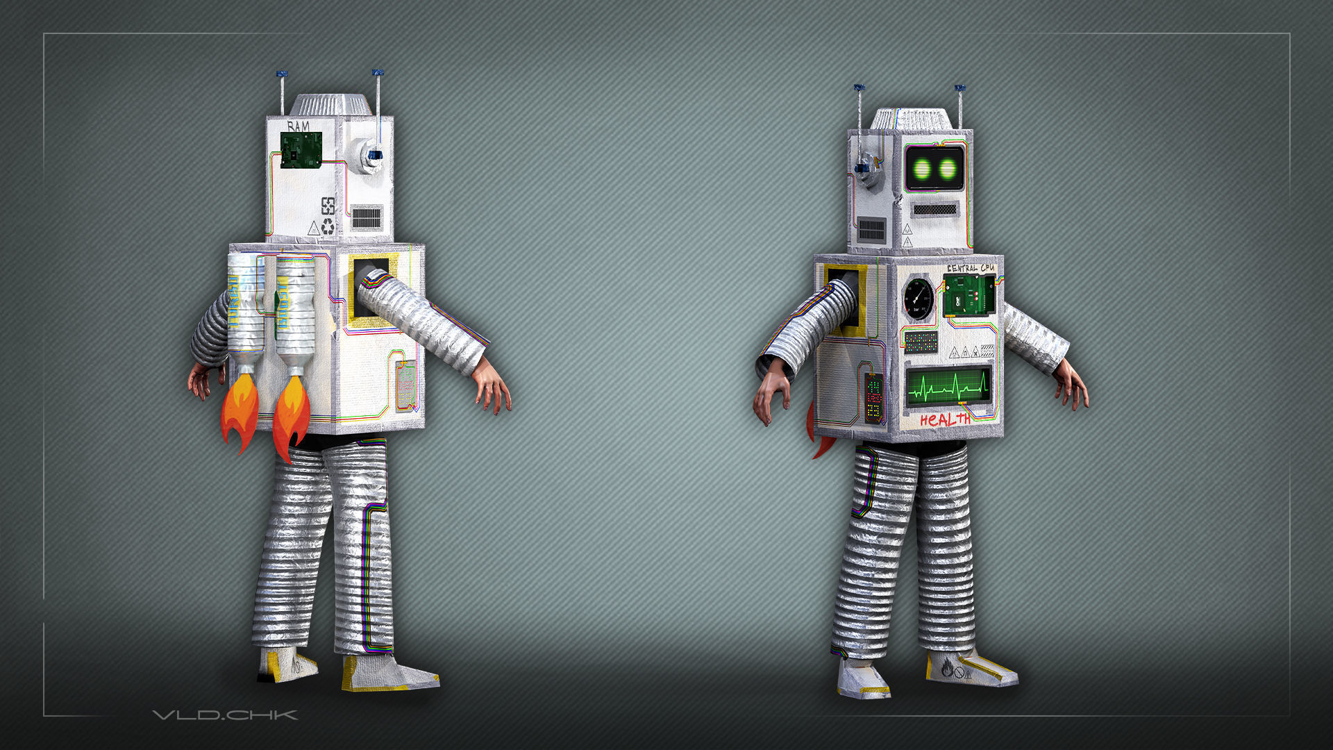 3D model Space Cardboard Boy VR / AR / low-poly | CGTrader