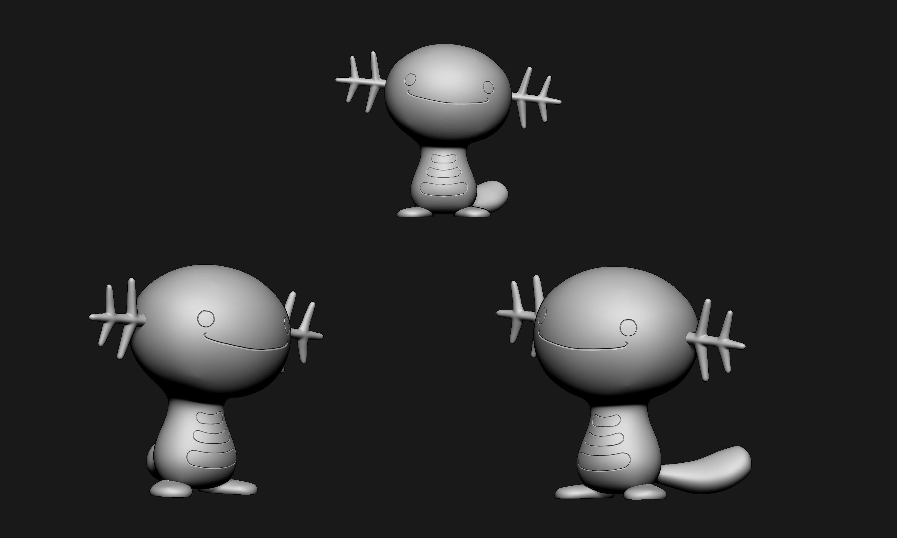 Pokemon - Wooper 3D model 3D printable | CGTrader
