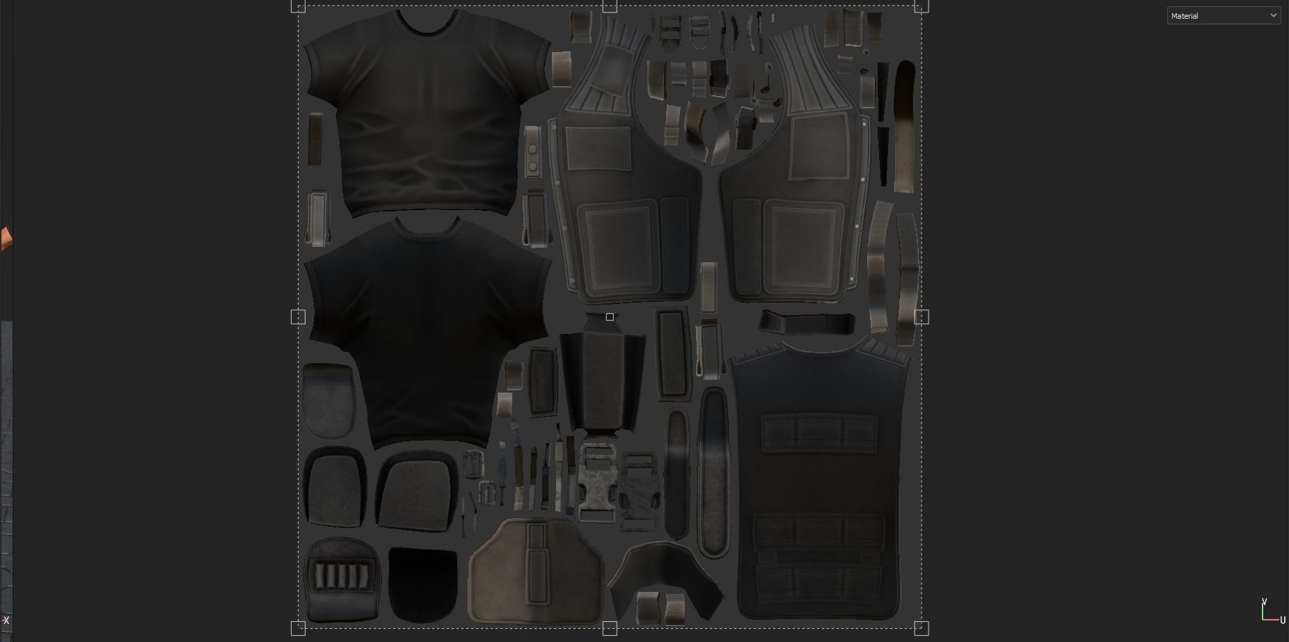 3D model Commando set group of soldiers in uniform VR / AR / low-poly ...