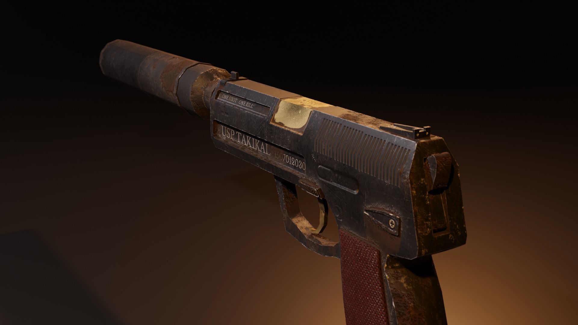 USP GUN free VR / AR / low-poly 3D model | CGTrader