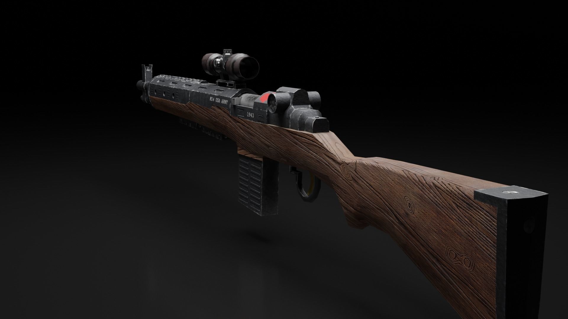 m14sniper rifle free VR / AR / low-poly 3D model | CGTrader