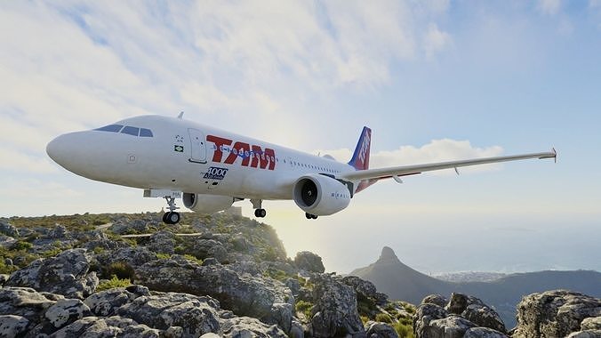 3D model Airplane Airbus A319 TAM VR / AR / low-poly | CGTrader