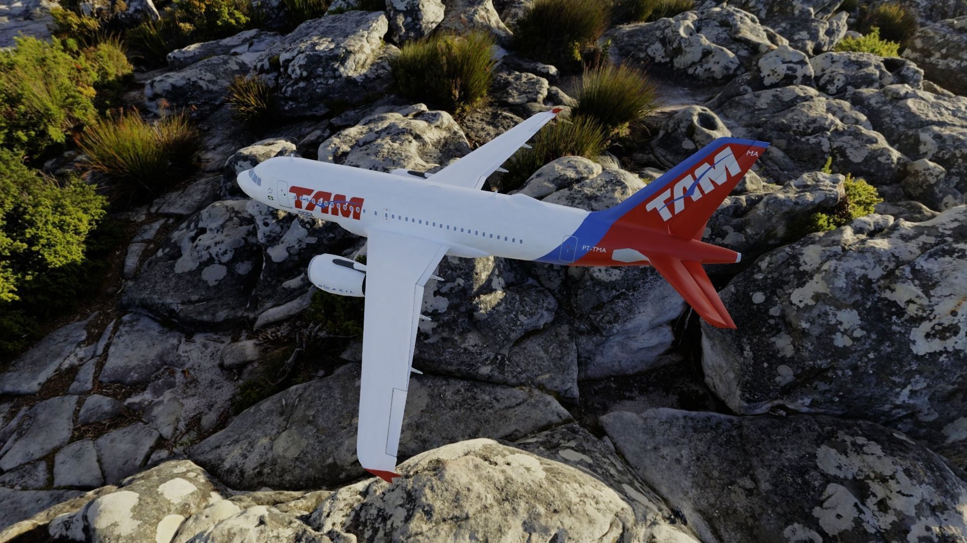 3D model Airplane Airbus A319 TAM VR / AR / low-poly | CGTrader