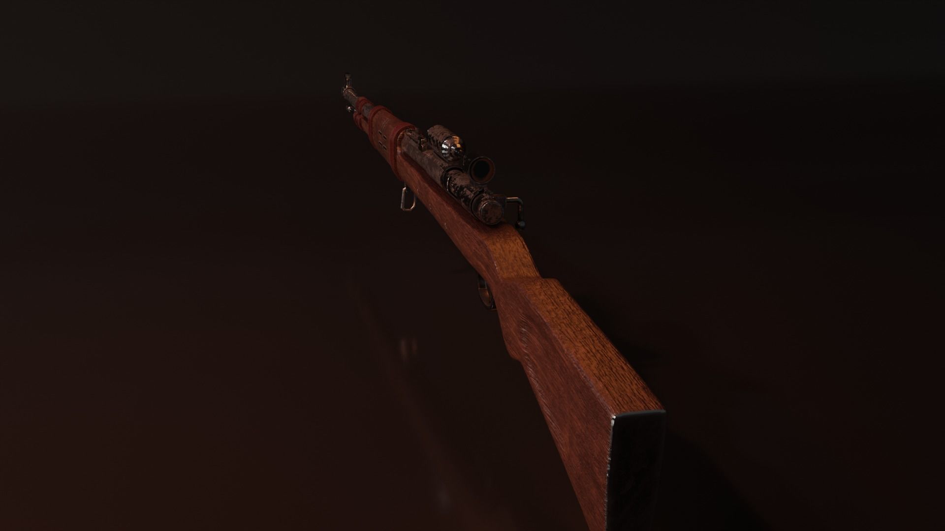 KAR98 wooden rifle free 3D model | CGTrader