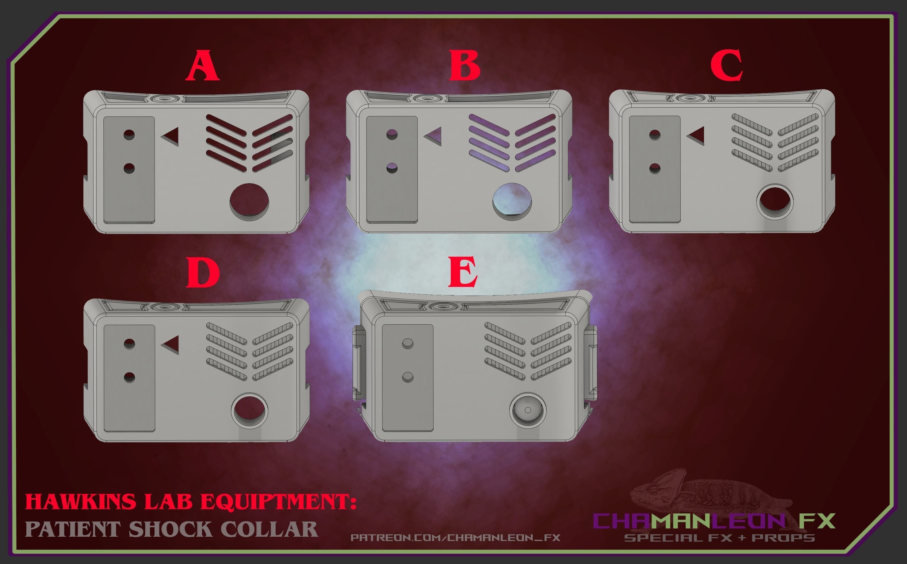 Hawkins Lab Shock Collar Stranger Things Cosplay 3D model 3D printable ...