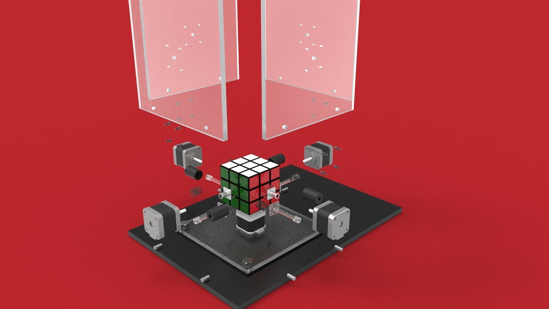Rubiks Cube Solving Robot Full Detailed Cad 3d Model 3d Printable