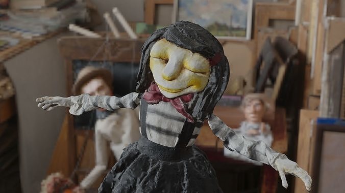 Girl Puppet Toy 3D model | CGTrader