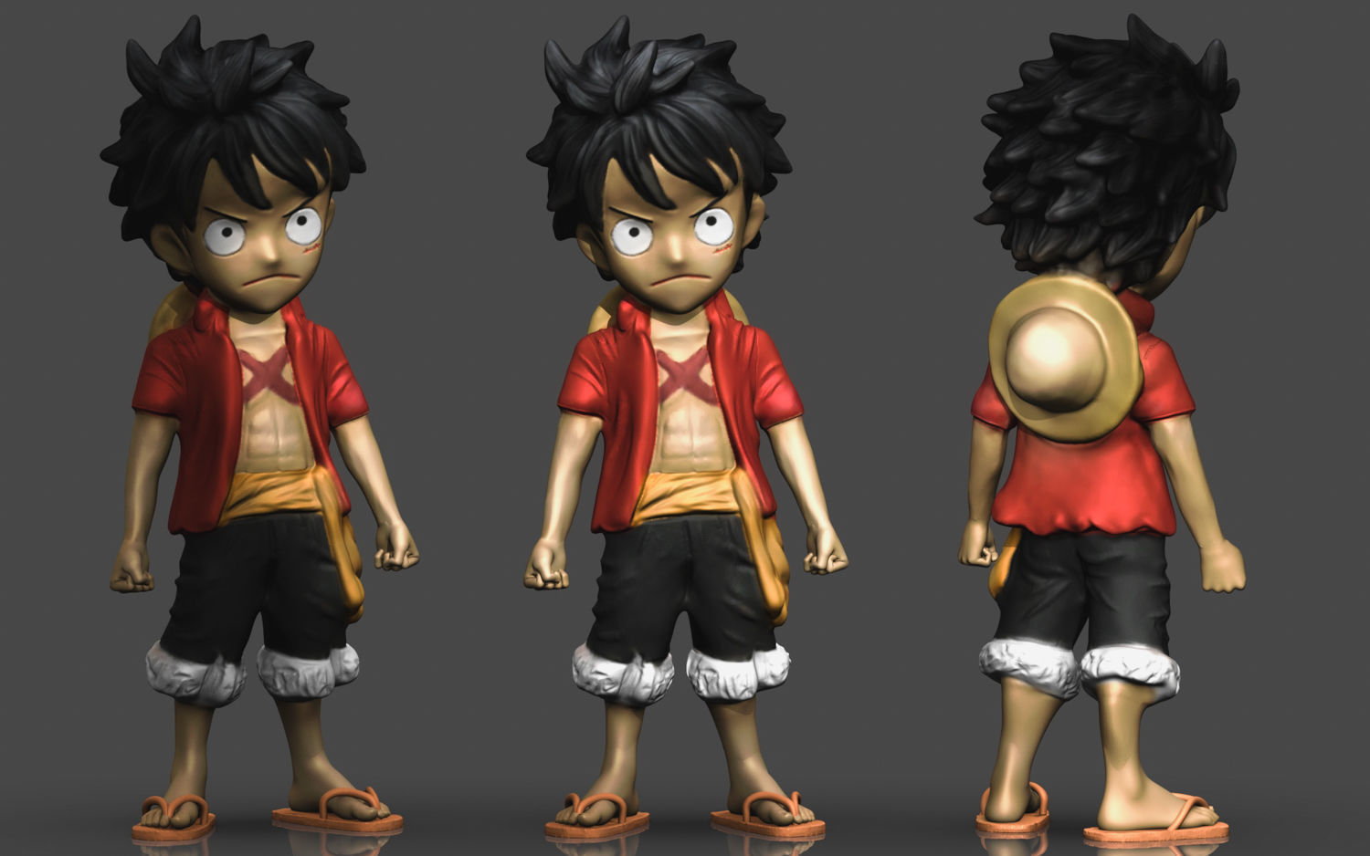 Luffy One Piece 3D Printable free 3D model 3D printable | CGTrader