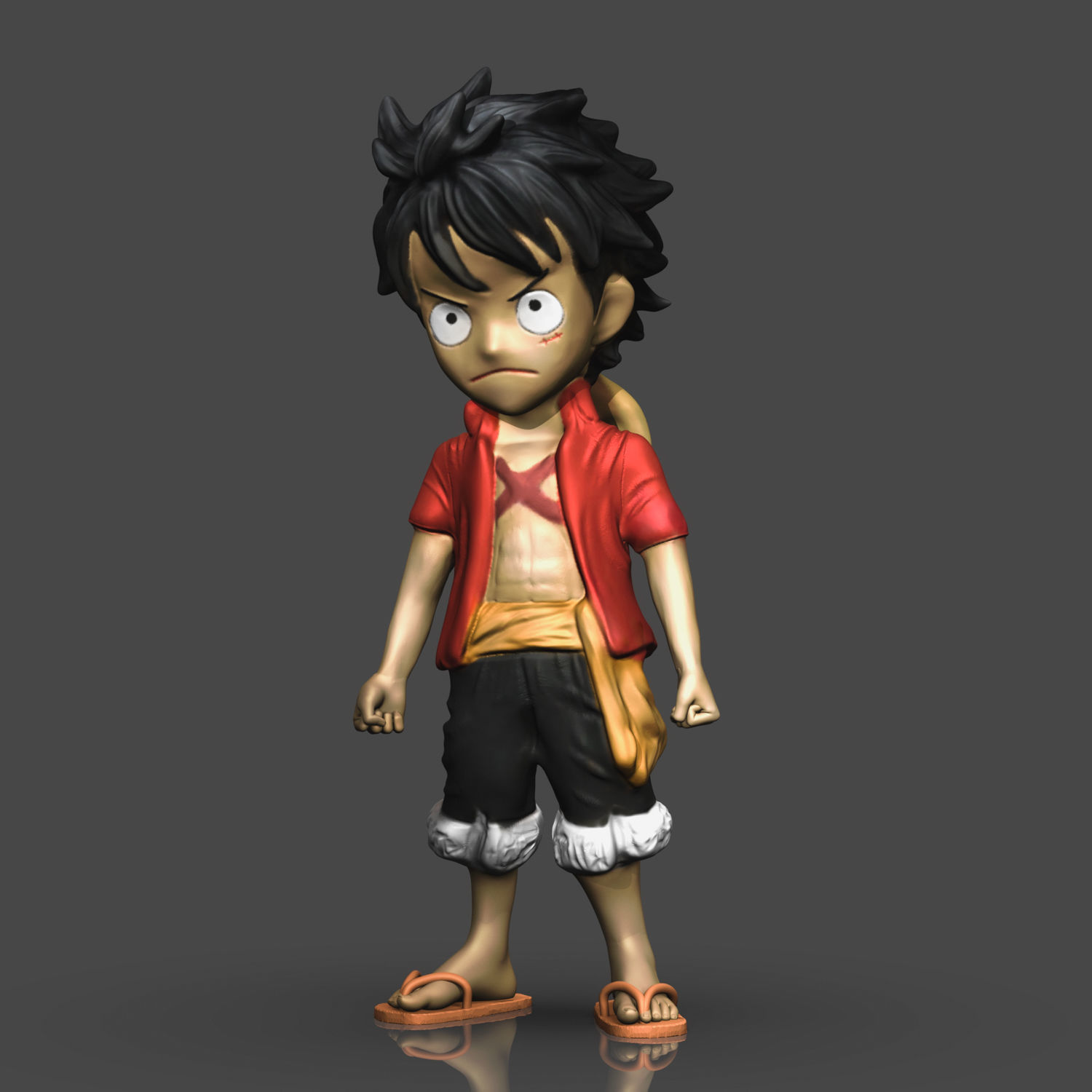Luffy One Piece 3D Printable free 3D model 3D printable | CGTrader
