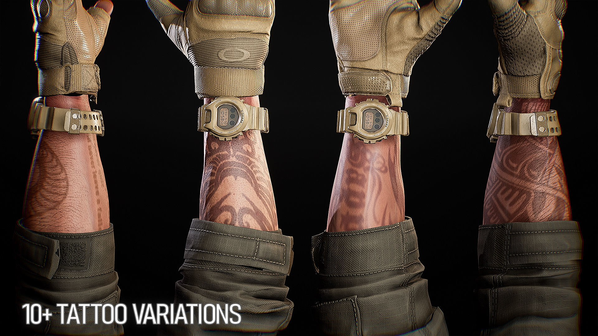 3D model AAA MODULAR FPS ARMS PACK VR / AR / low-poly | CGTrader