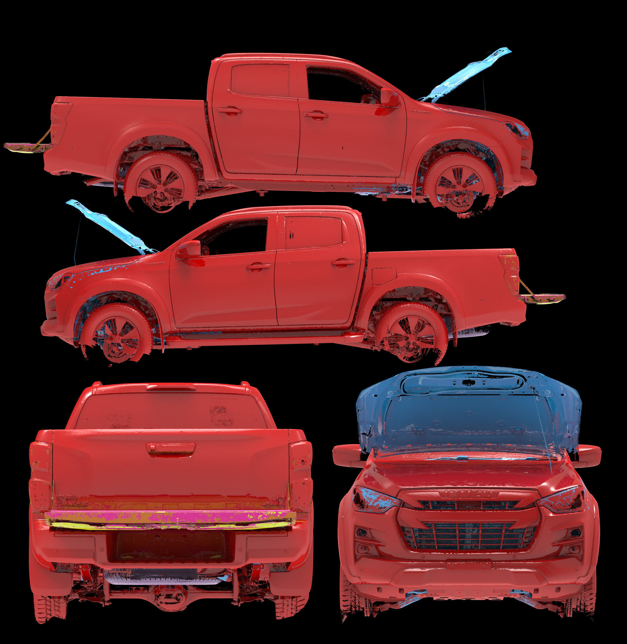 Isuzu D-Max DC Asia 2020 Series Native multiple 3D Scan 3D model | CGTrader