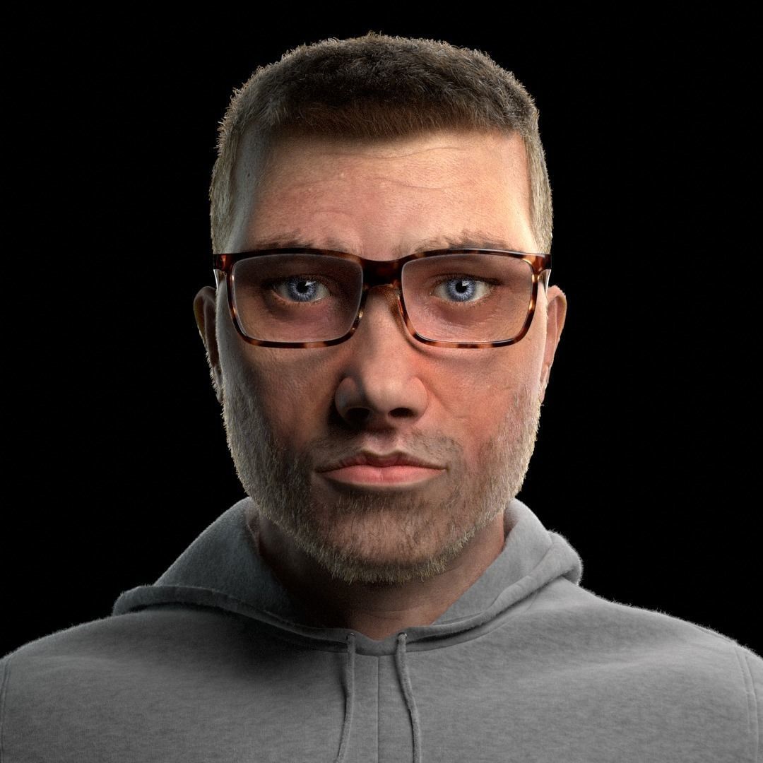 3D model Realistic Human Face Model VR / AR / low-poly | CGTrader