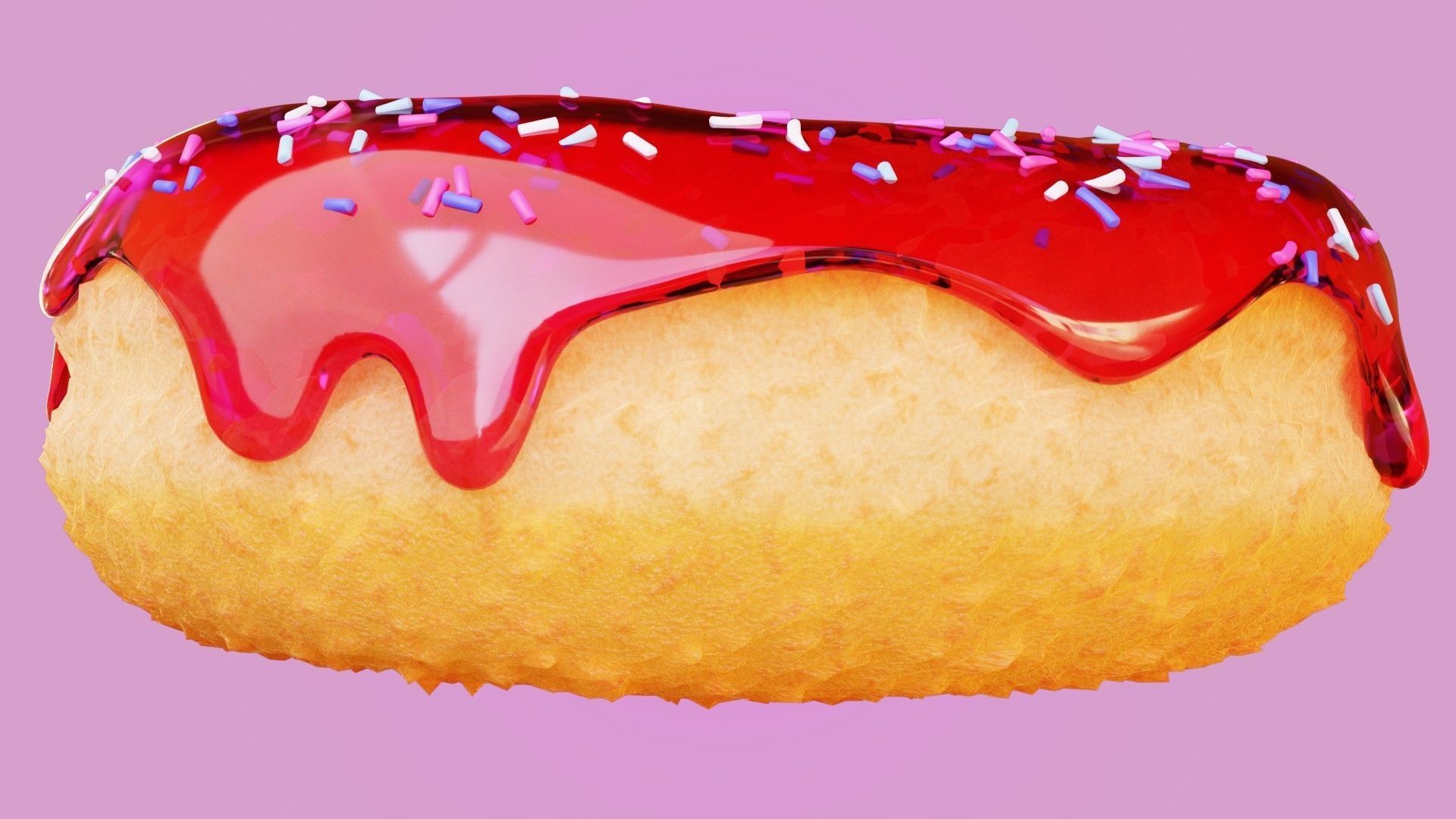 Realistic 3D donut with sprinkles free VR / AR / low-poly 3D model ...