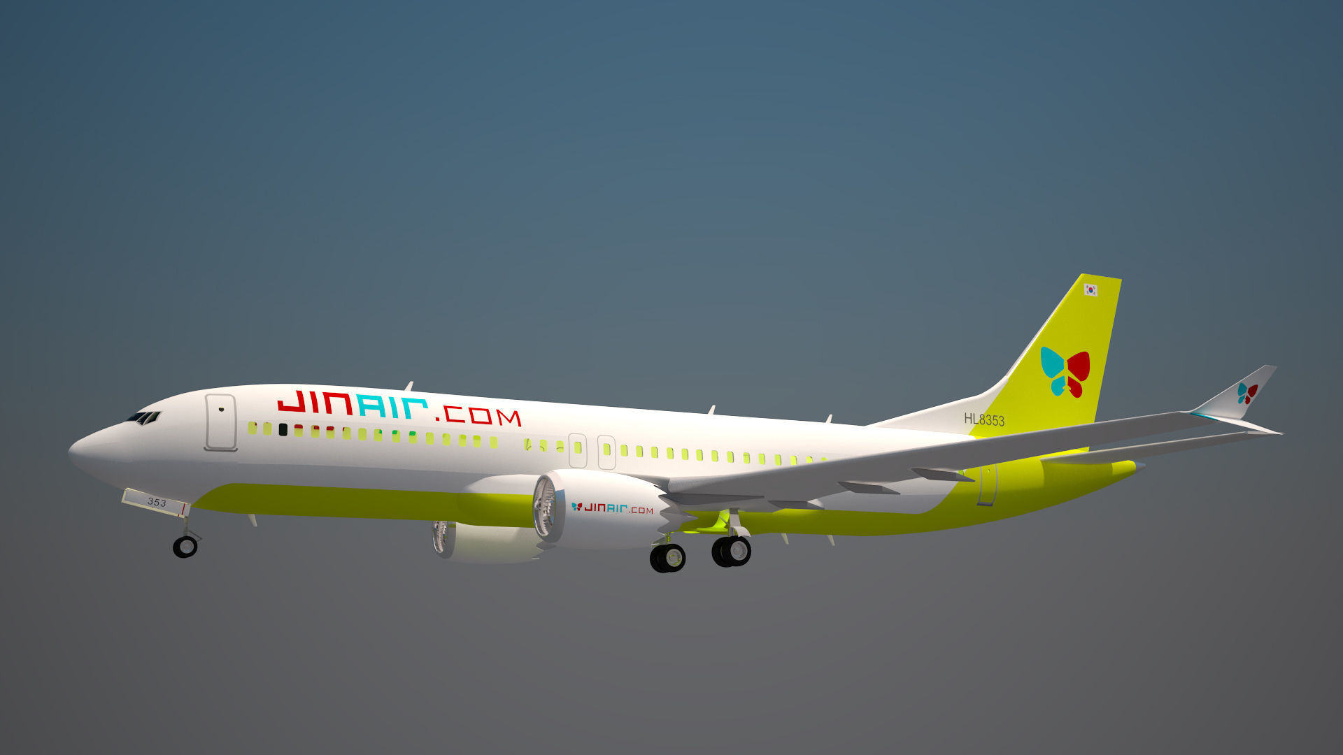 Jin Air Boeing 737 Max 8 3D model | CGTrader