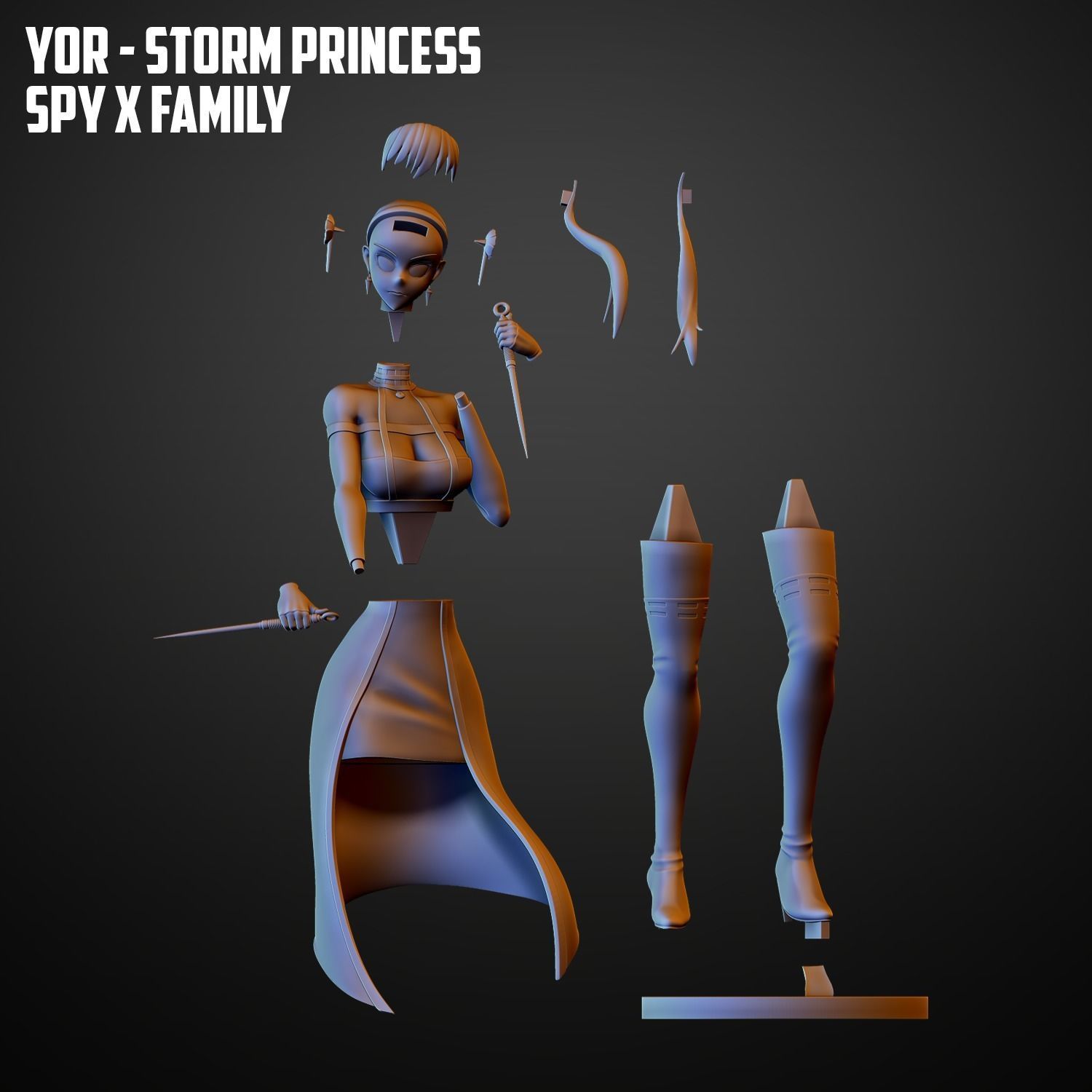 YOR FORGER - STORM PRINCESS 3D model 3D printable | CGTrader