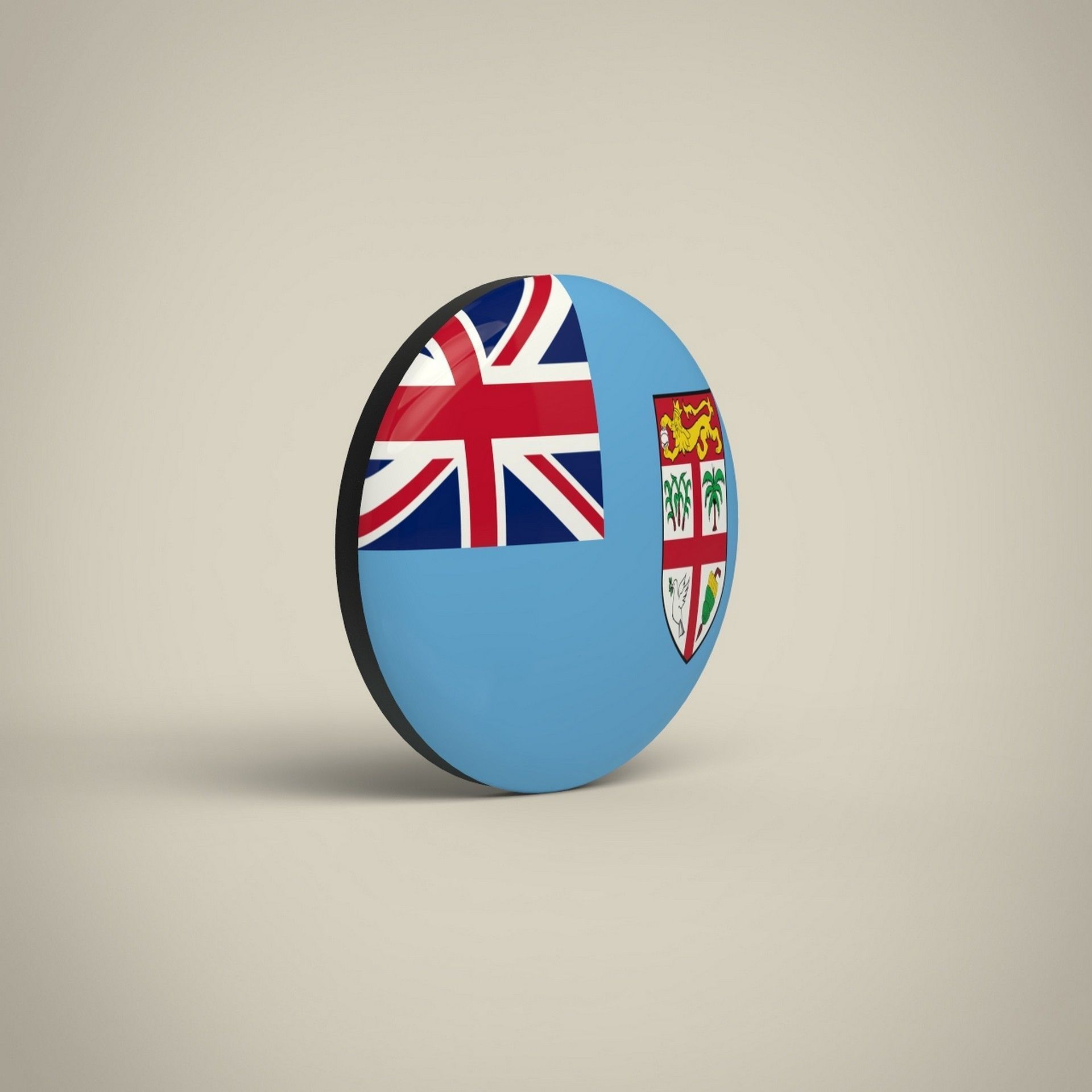 3D model Fiji Badge VR / AR / low-poly | CGTrader