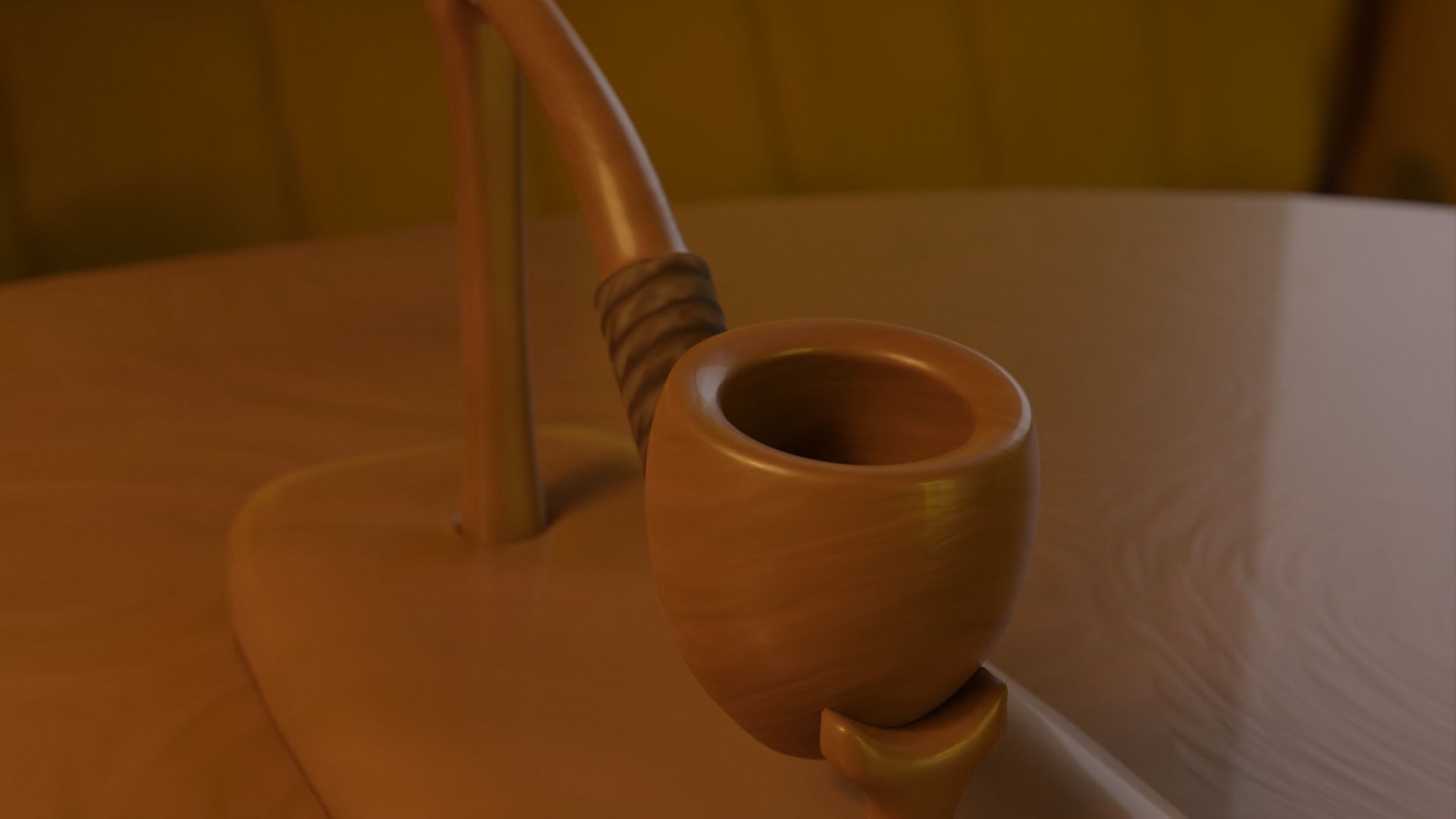 3D model Traditional Hobbit Smoking Pipe VR / AR / low-poly | CGTrader