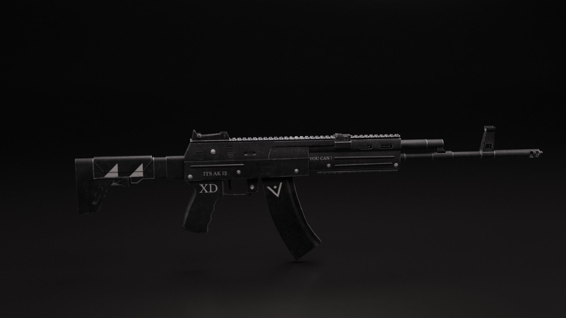 3D model ak12Rifle ak - rifle VR / AR / low-poly | CGTrader