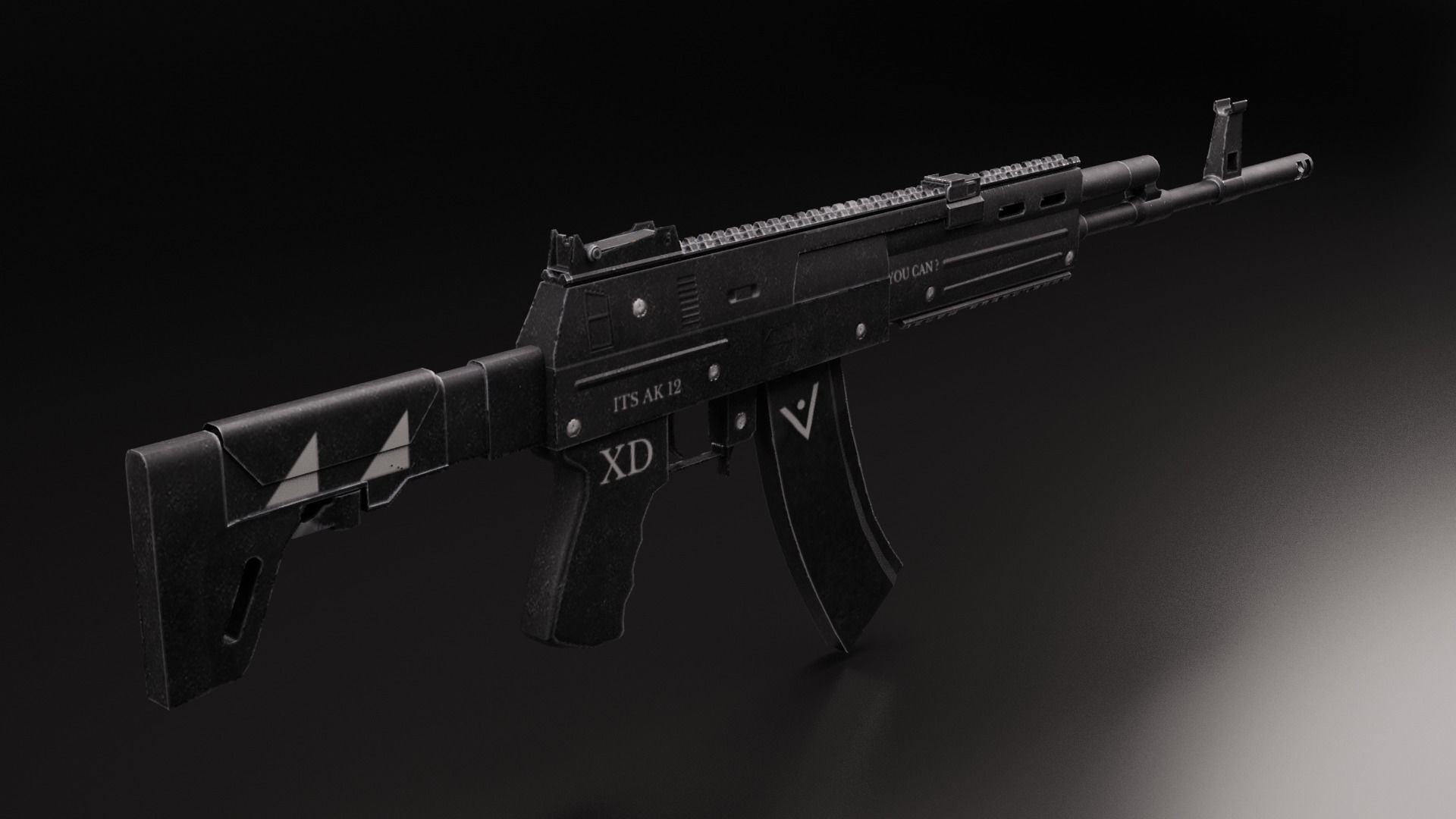 3D model ak12Rifle ak - rifle VR / AR / low-poly | CGTrader