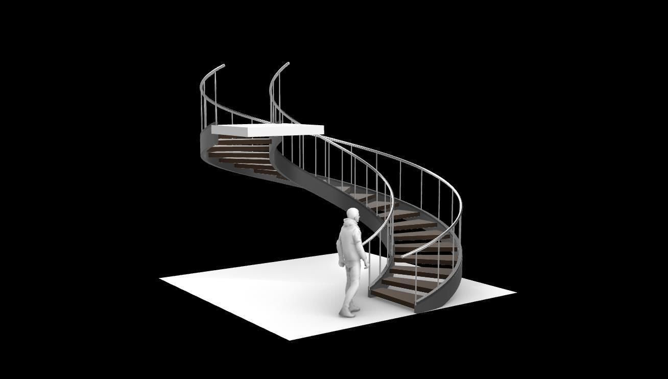Spiral Staircase v4 Architectural Stairs 270 3D model | CGTrader