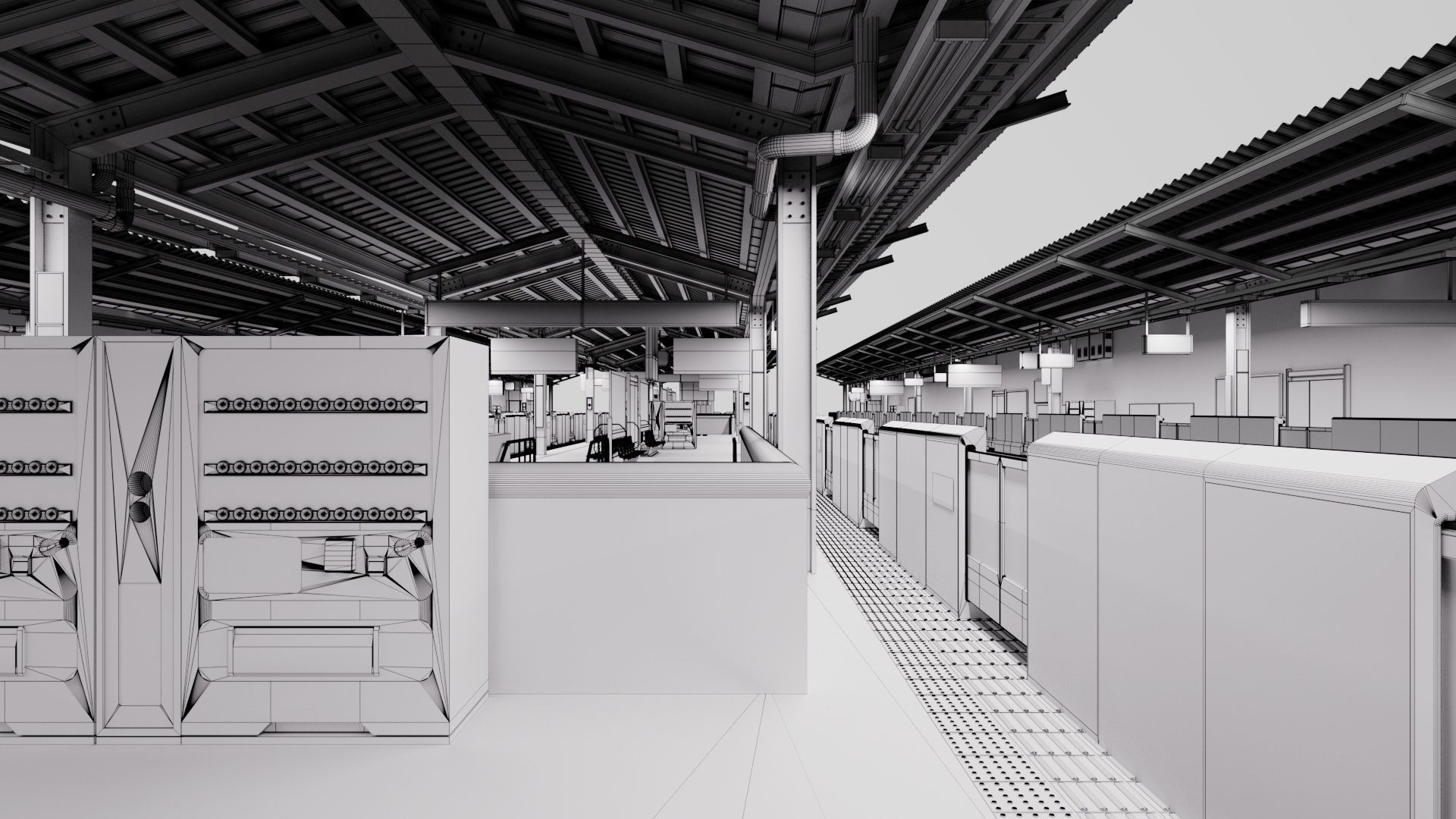 Japanese Railway station 3D model | CGTrader