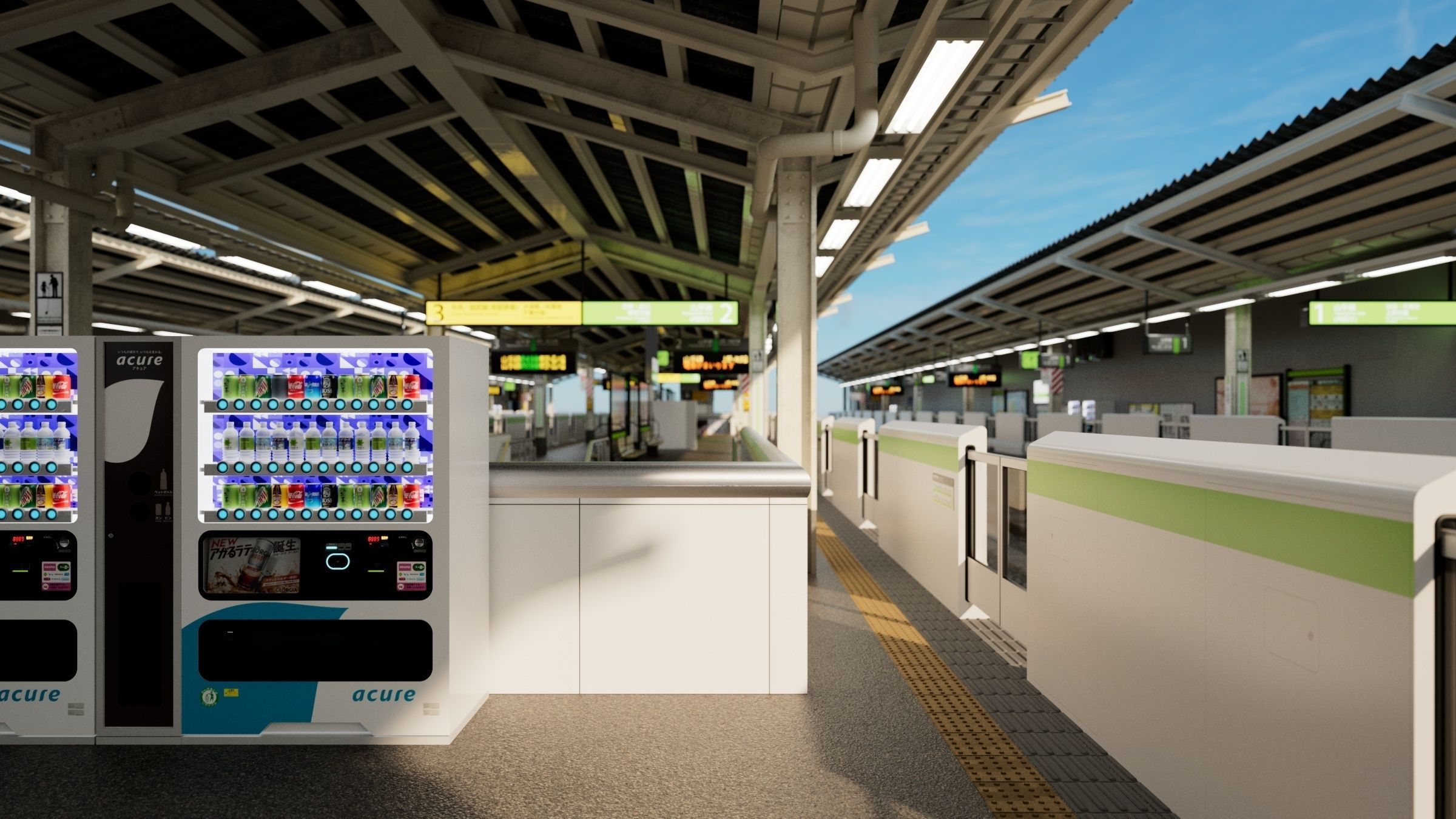 Japanese Railway station 3D model | CGTrader