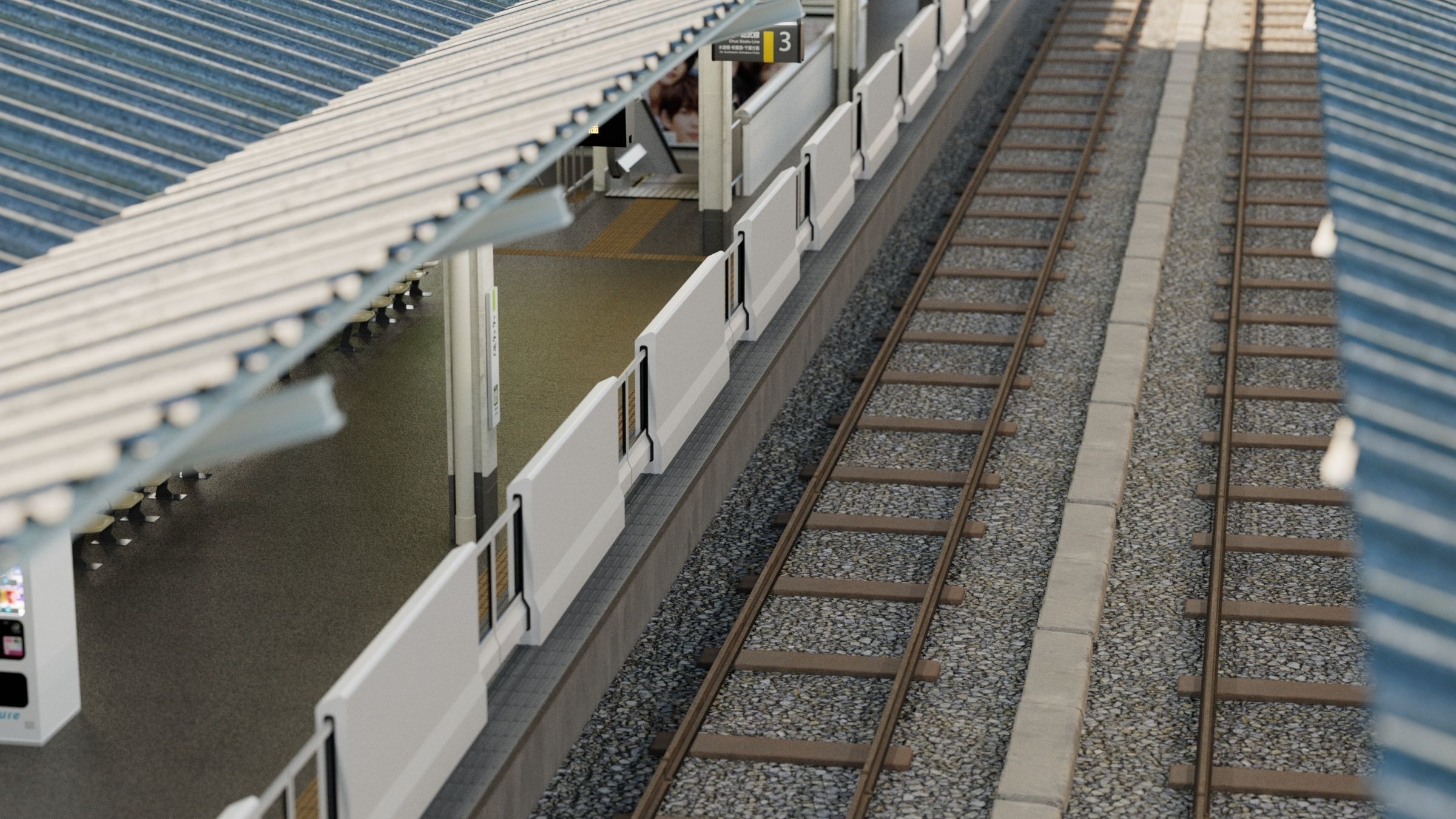 Japanese Railway station 3D model | CGTrader