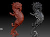 Kirin mythical beast grip statue 3D model 3D printable | CGTrader