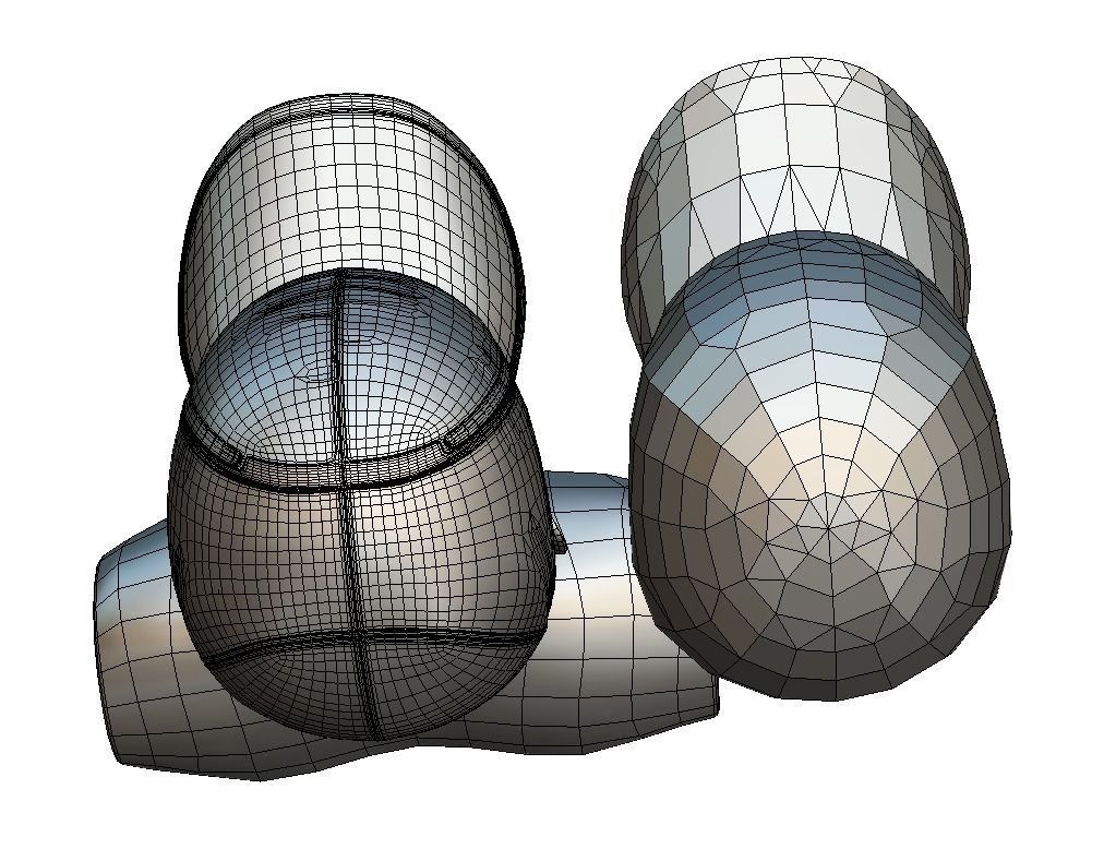 3D model Cartoon High Poly Subdivision Black Baseball VR / AR / low ...