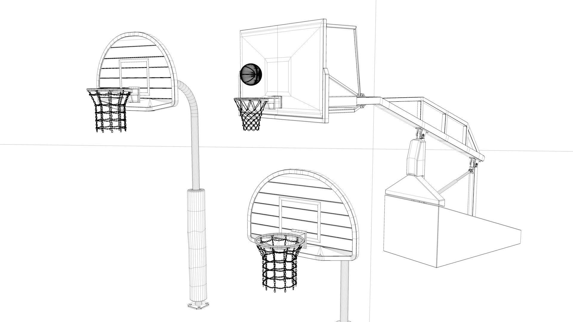 Basketball Rim Collection 3D model | CGTrader