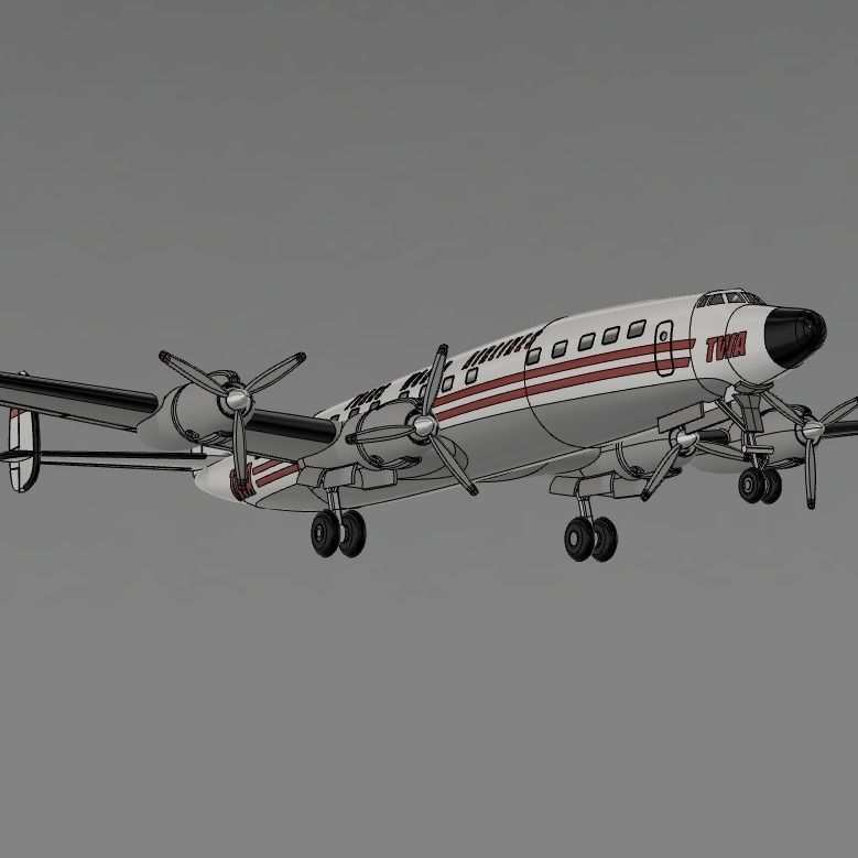 Lockheed L1049 super CONSTELLATION- 3D printed Scale model 3D model 3D ...