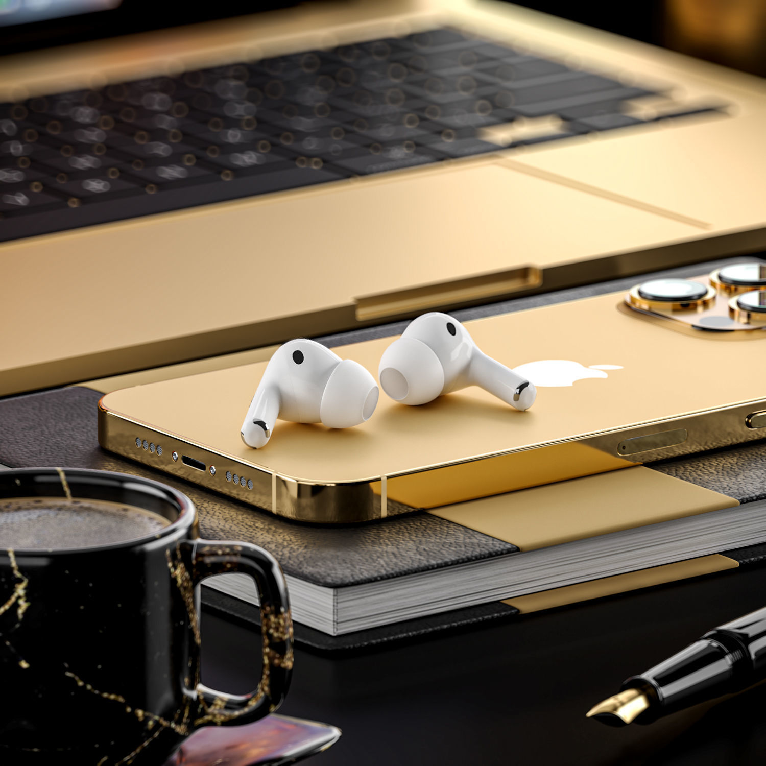 Apple Set Work Setup Work Space 3D model | CGTrader