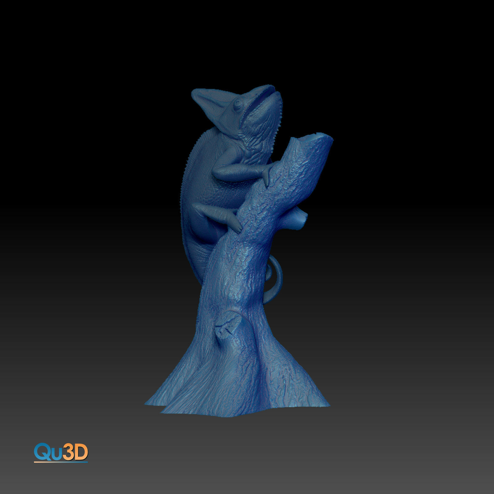 Chameleon Calyptratus Modell Tree-Highpolygon 3D model fullsize 3D ...