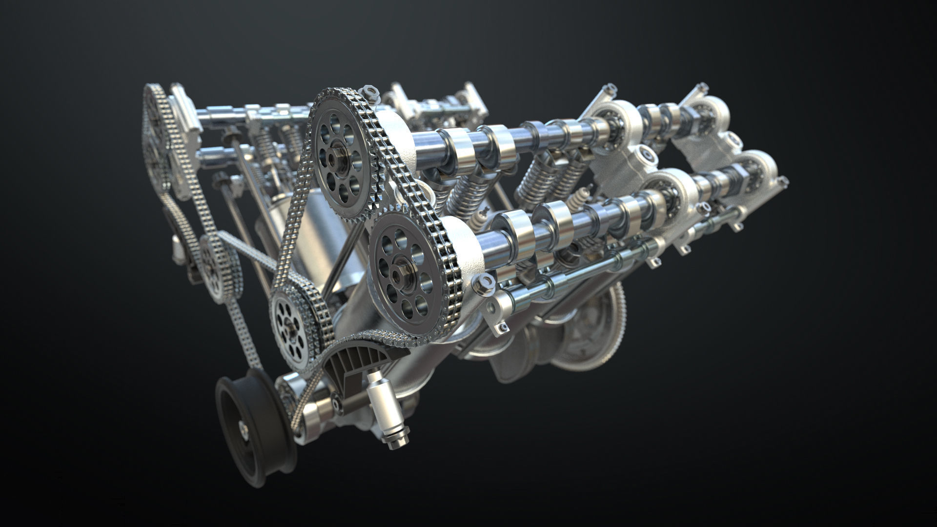 V6 Engine Working Animated 3D model animated rigged | CGTrader