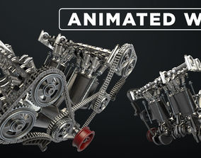 Animated V8 engine 3D Models | CGTrader