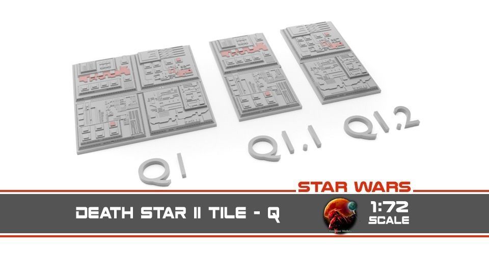 Death Star II Tile Type Q 3D model 3D printable | CGTrader