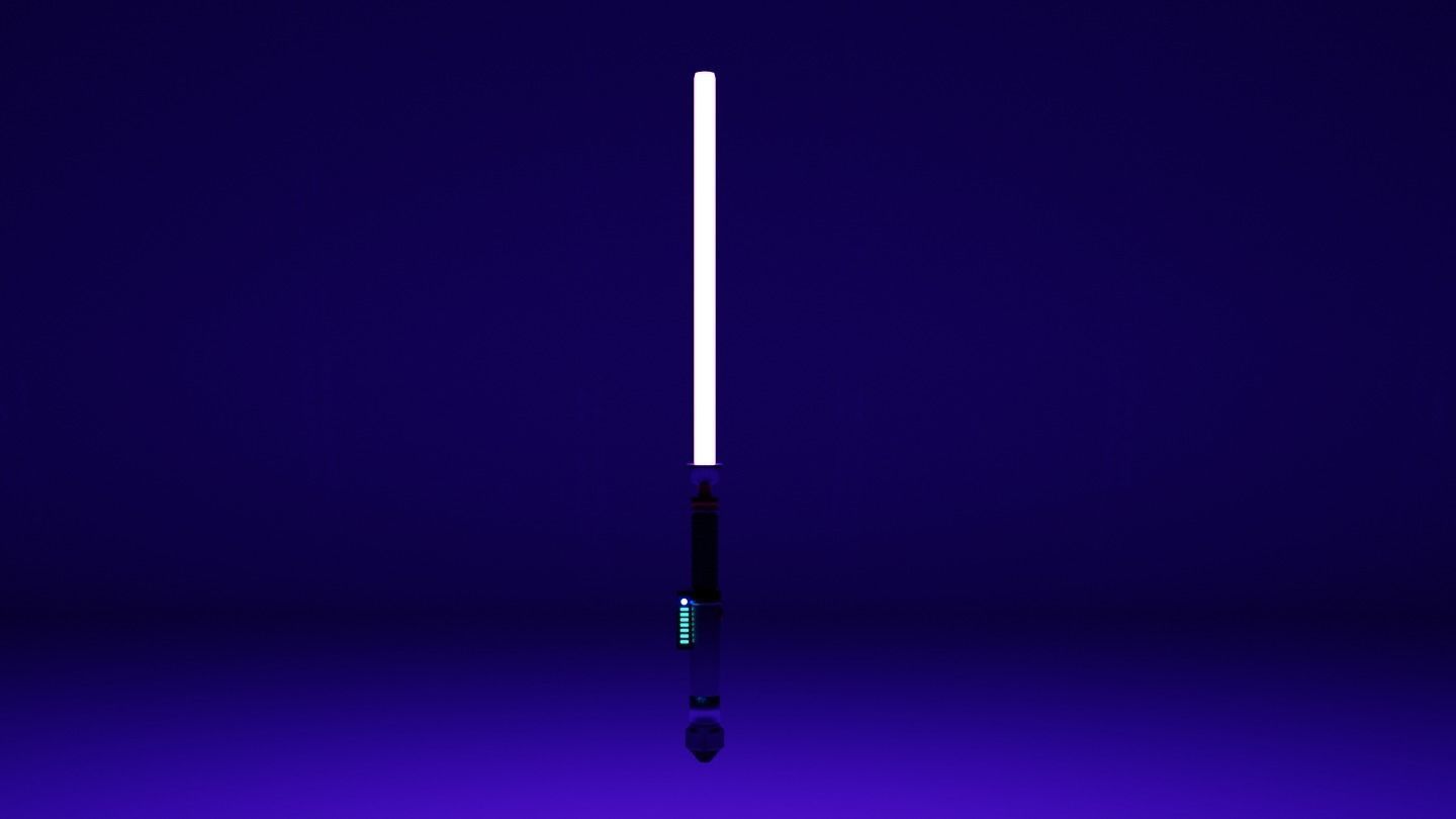 3D model lightSaber choose your color in texture nodes VR / AR / low ...