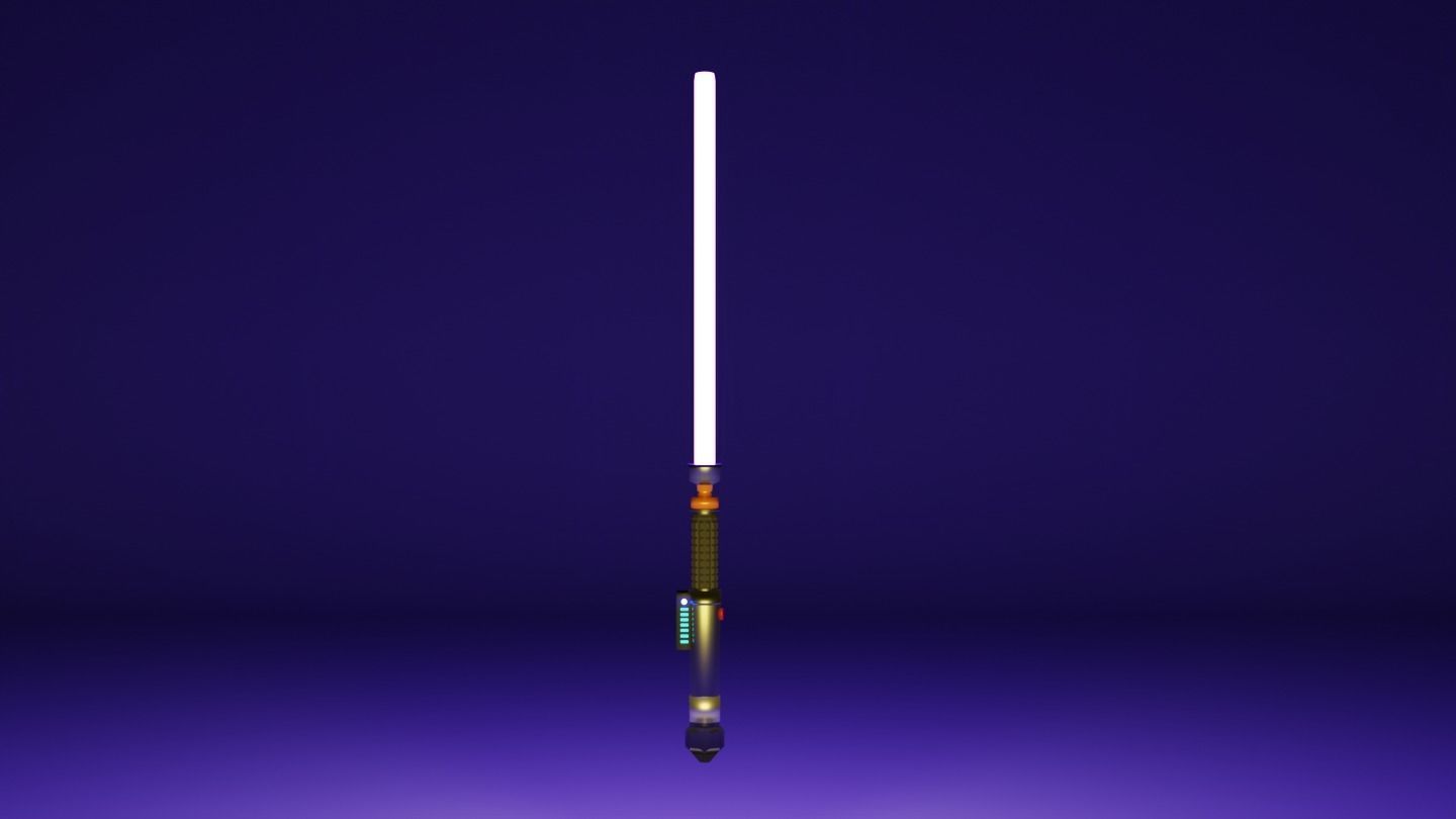 3D model lightSaber choose your color in texture nodes VR / AR / low ...