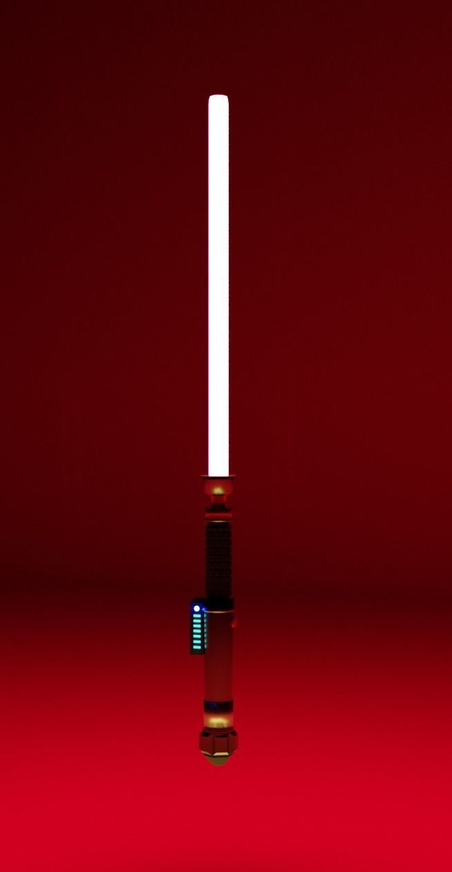 3D model lightSaber choose your color in texture nodes VR / AR / low ...