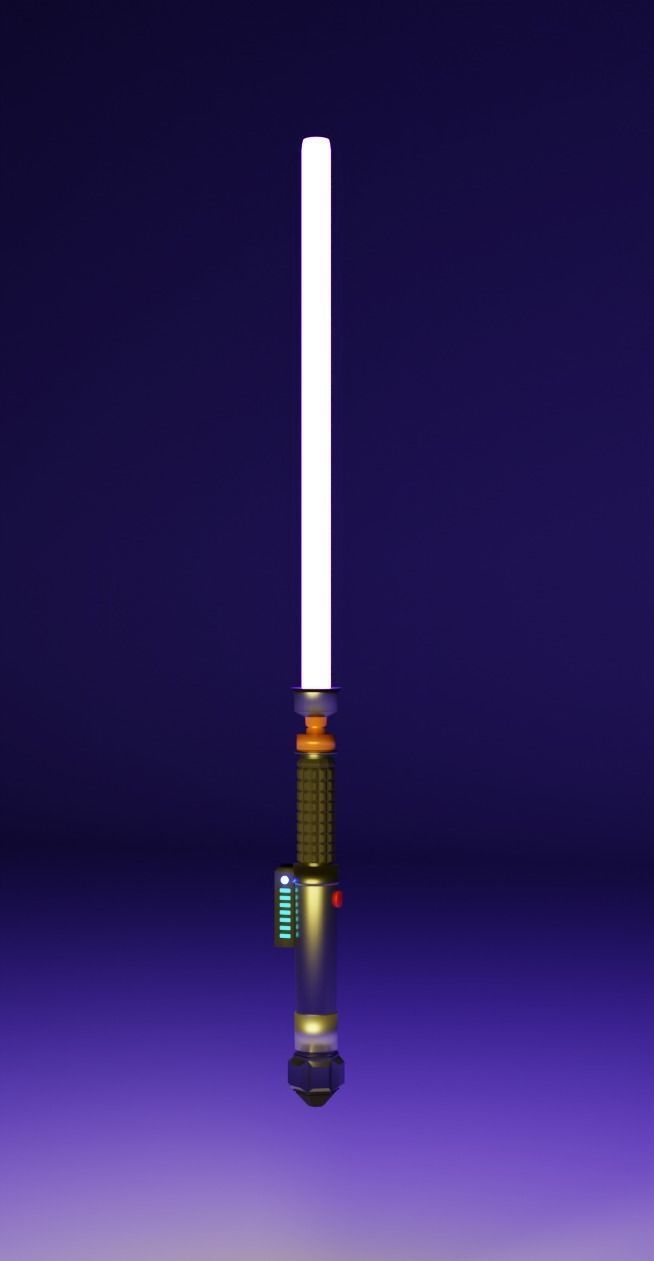 3D model lightSaber choose your color in texture nodes VR / AR / low ...
