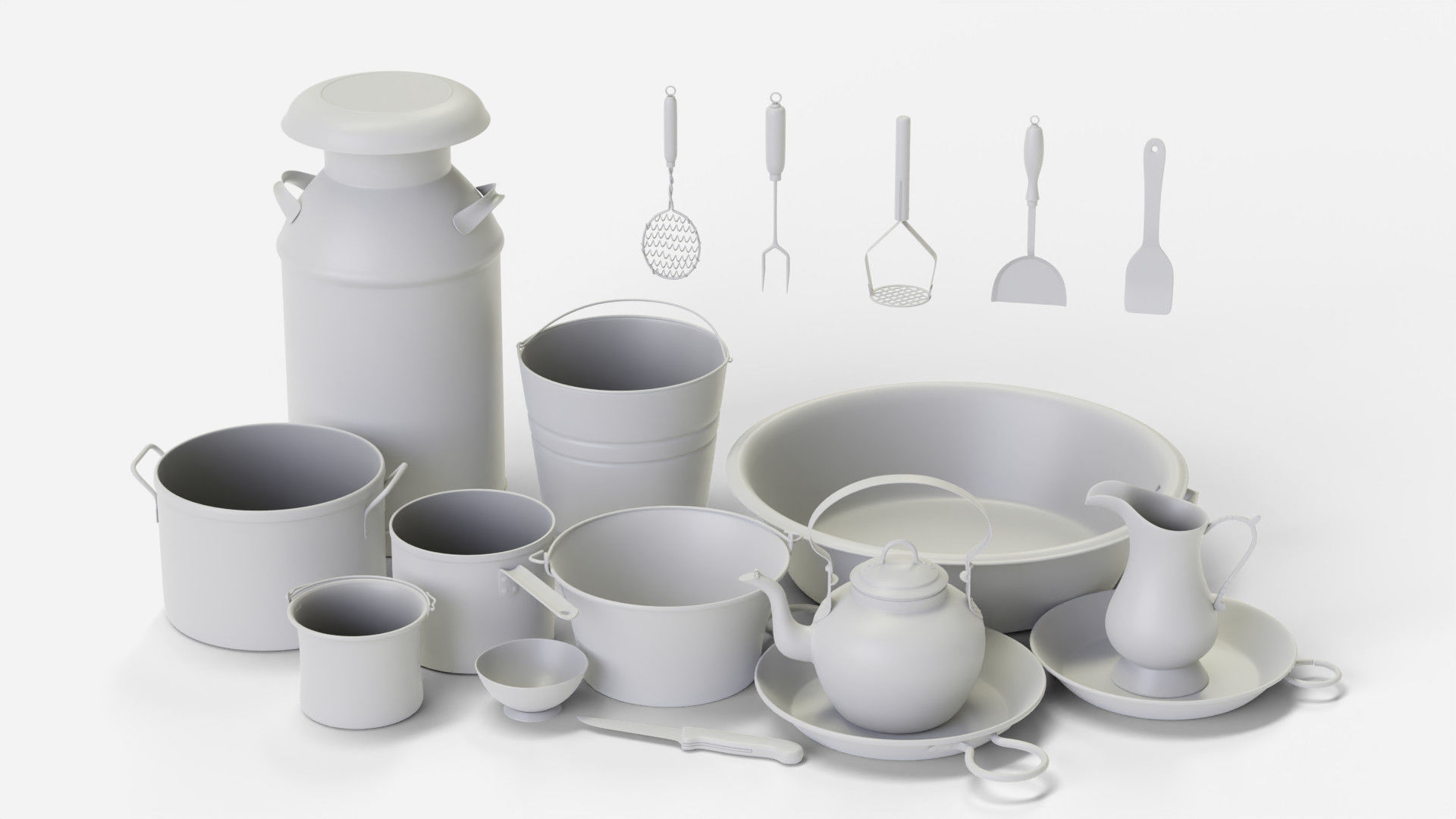 Old Kitchenware Pack 3D model | CGTrader