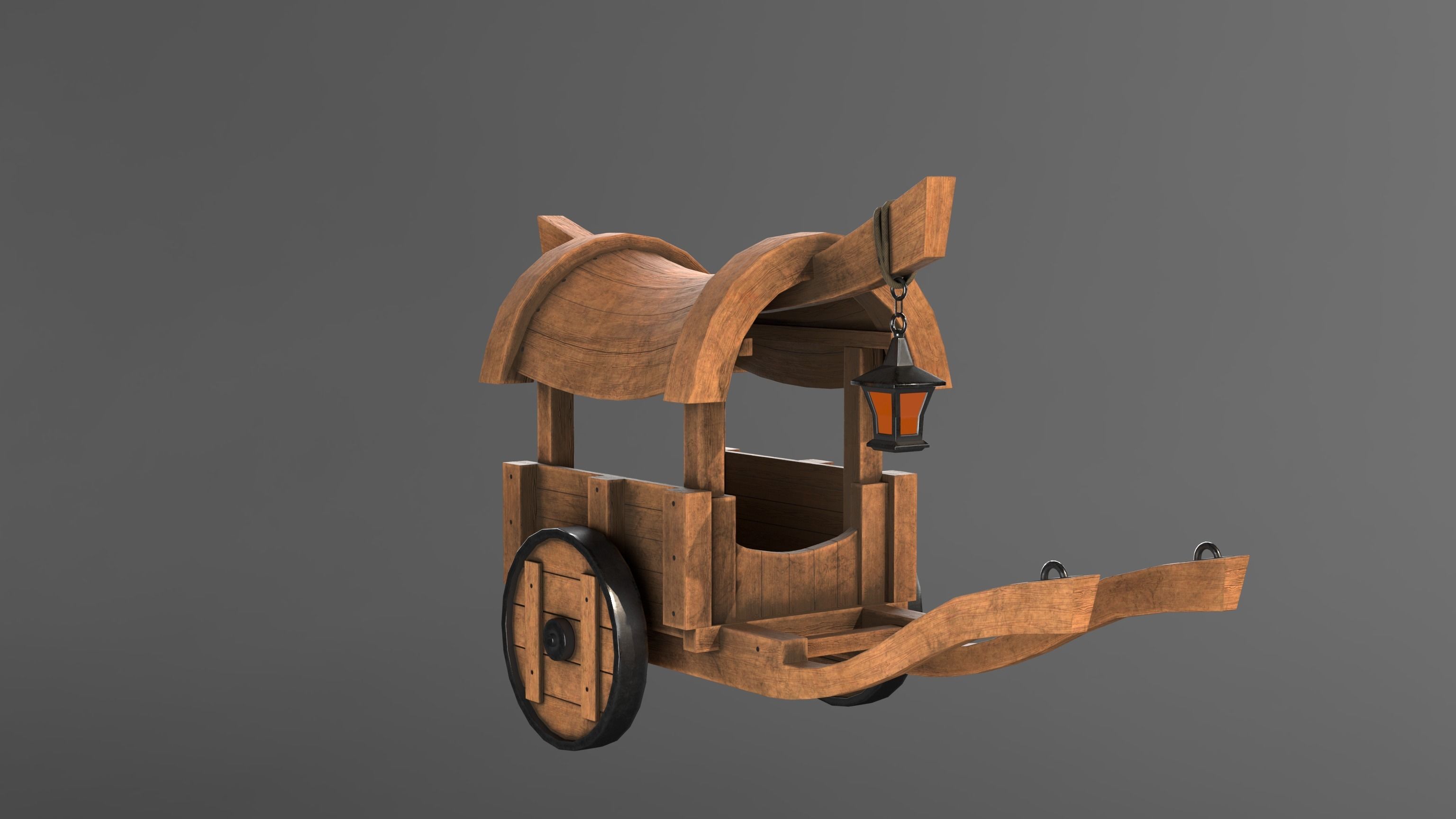 3D model Stylized 3D Game Cart VR / AR / low-poly | CGTrader
