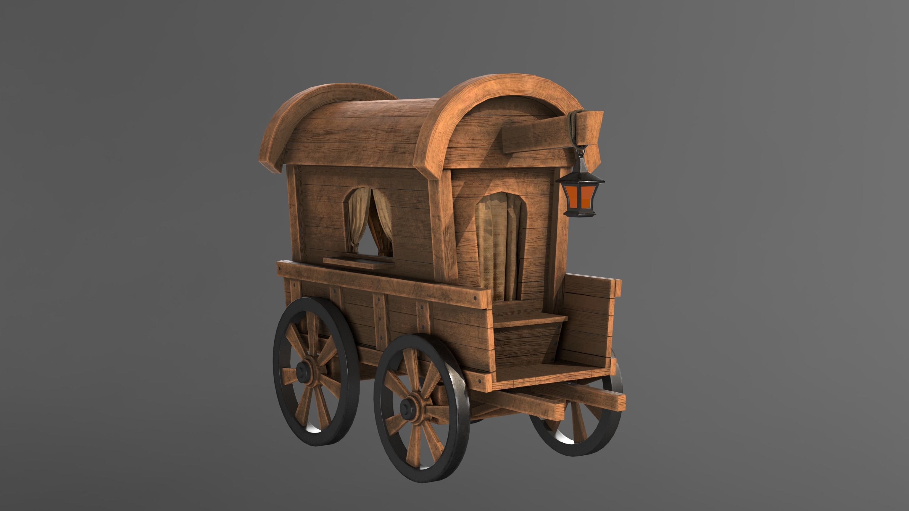 3D model Stylized 3D Game Cart VR / AR / low-poly | CGTrader